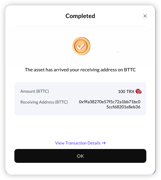 How to transfer assets from TRON to BTTC? – BTTC